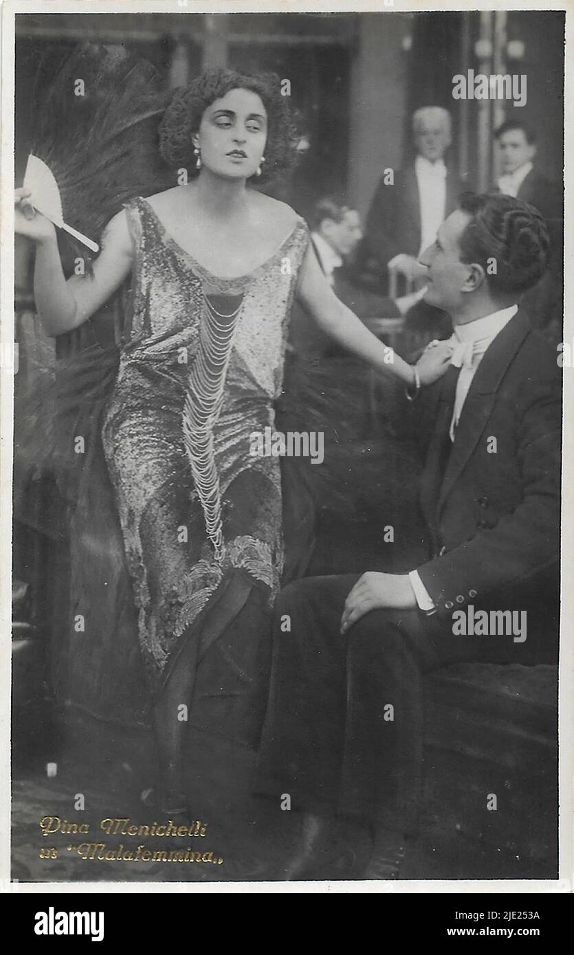 Portrait of Pina Menichelli in Malafemmina - Italian silent cinema era ...