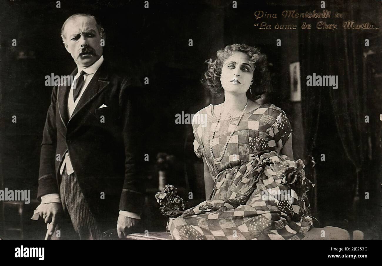 Portrait of Pina Menichelli in La dame de Chez Maxim - Italian silent ...