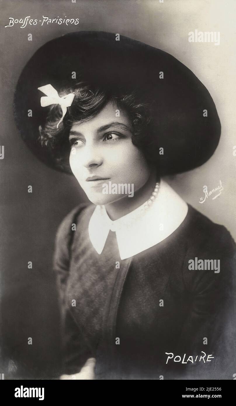 Portrait of Polaire in Claudine à Paris (1902) - French theatre classic ...