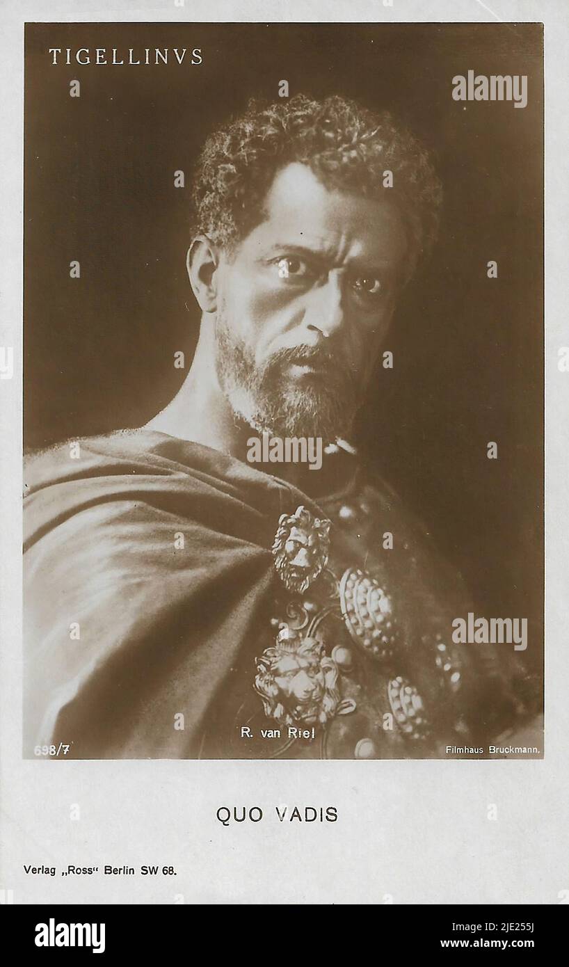 Portrait of Raimondo van Riel as Tigellinus in Quo vadis (1924 ...
