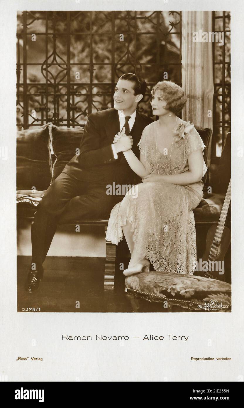 Portrait of Ramon Novarro and Alice Terry - Hollywood silent movie ...