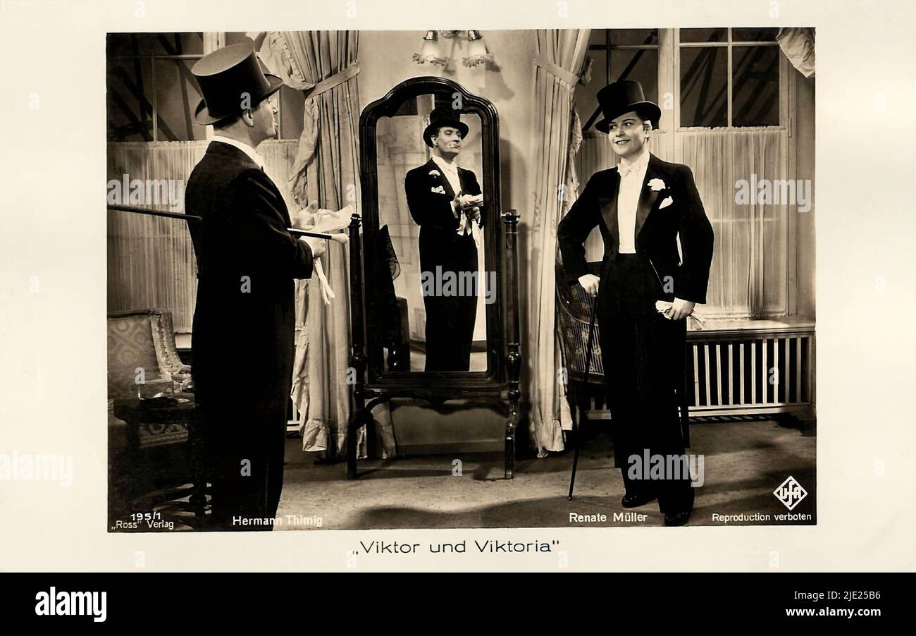 Portrait of Renate Müller and Hermann Thimig in Viktor und Viktoria - German weimar era cinema ...