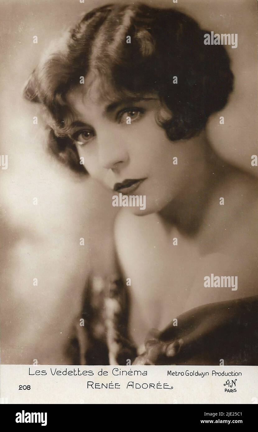 Portrait of Renée Adorée - Hollywood silent movie actress Stock Photo ...