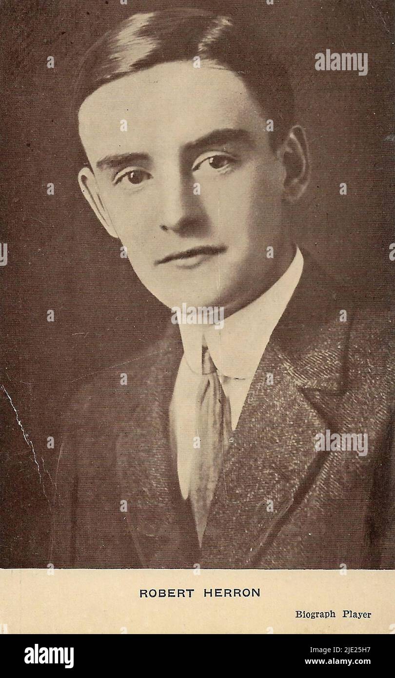 Portrait of Robert Harron - American cinema before Hollywood era Stock ...