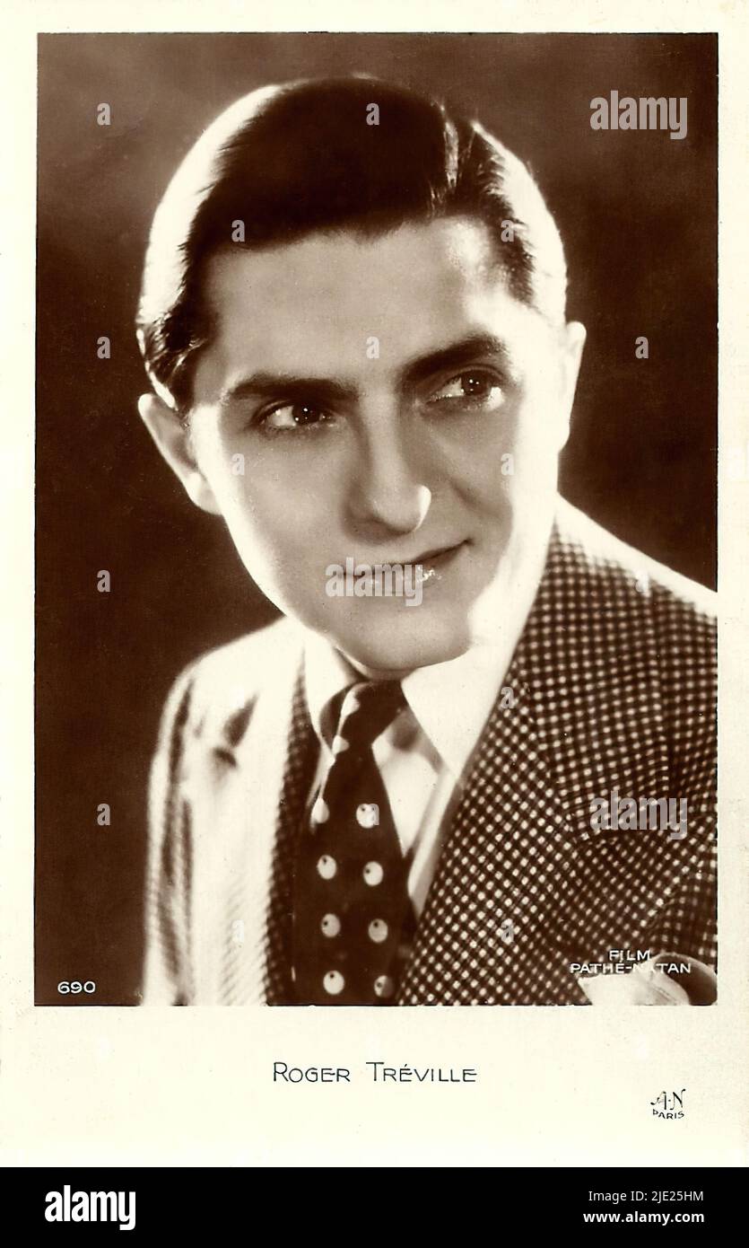 Portrait of Roger Tréville 001 - French silent cinema era Stock Photo ...