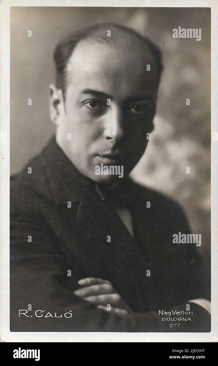 Portrait of Romano Calò - Italian silent cinema era actor Stock Photo ...