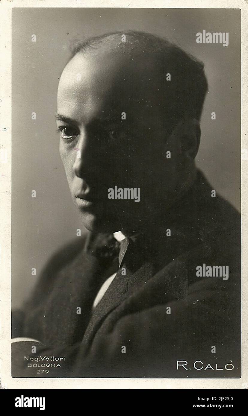 Portrait of Romano Calò 001 - Italian silent cinema era actor Stock ...