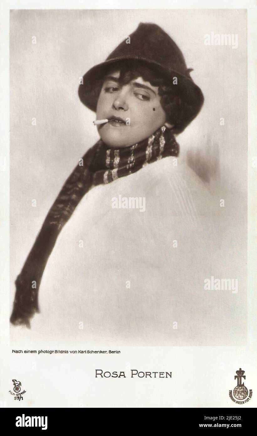 Portrait of Rosa Porten - German weimar era cinema (1918 - 1935 Stock ...