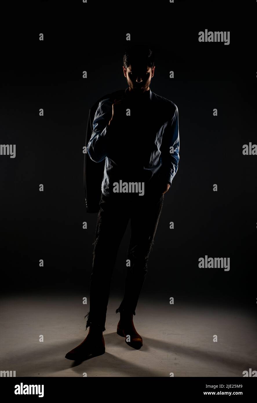 Tall dark handsome male model hi-res stock photography and images - Alamy