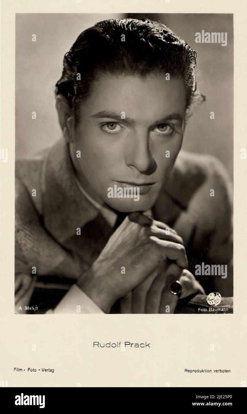 Portrait of Rudolf Prack 001 - German Third Reich movie star Stock ...