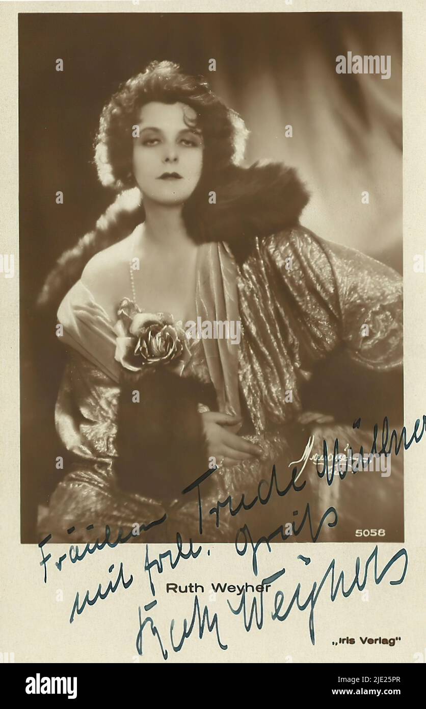 Portrait of Ruth Weyher 001 - German weimar era cinema (1918 - 1935 Stock Photo - Alamy