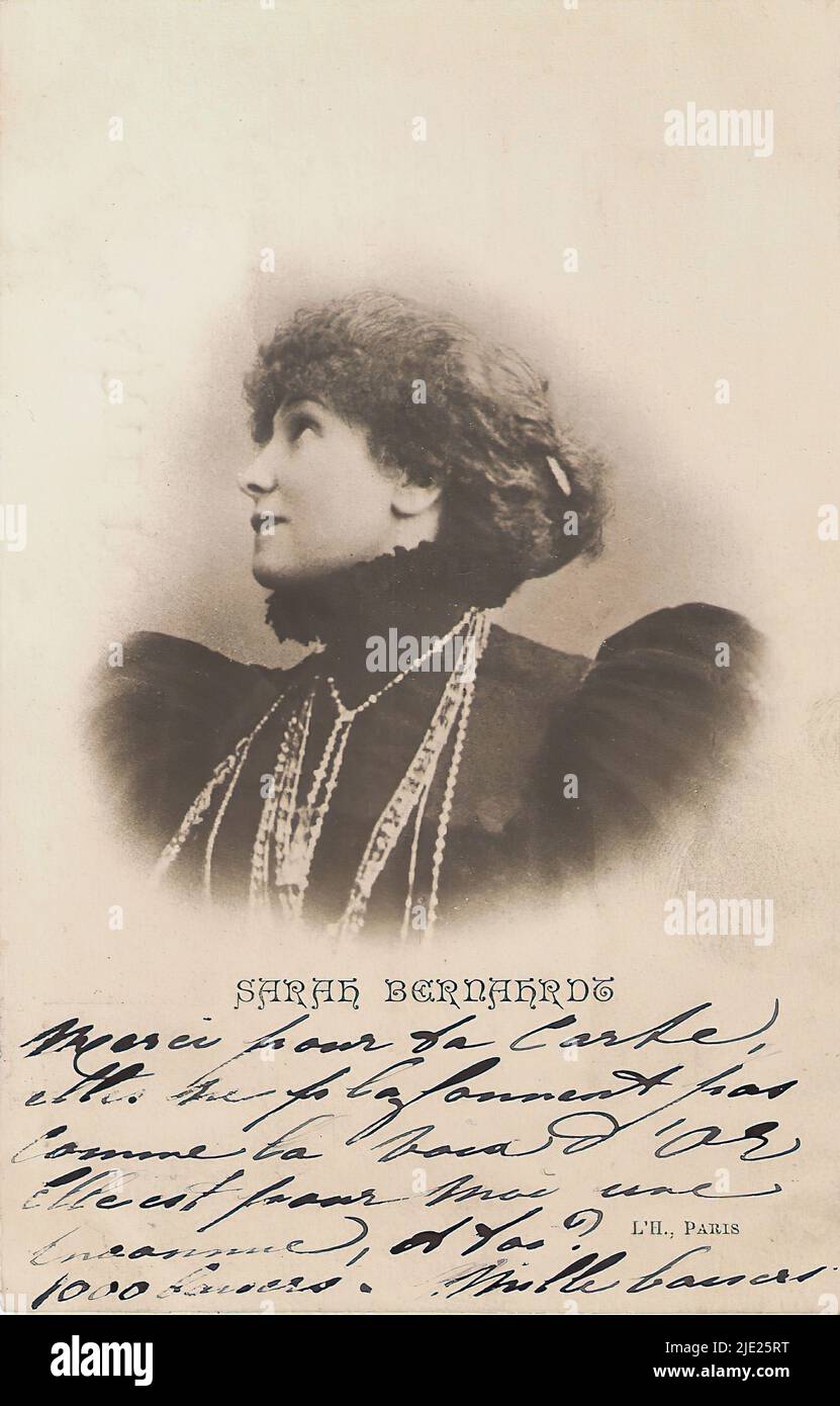 Portrait of Sarah Bernhardt 006 - French theatre classic era Stock ...