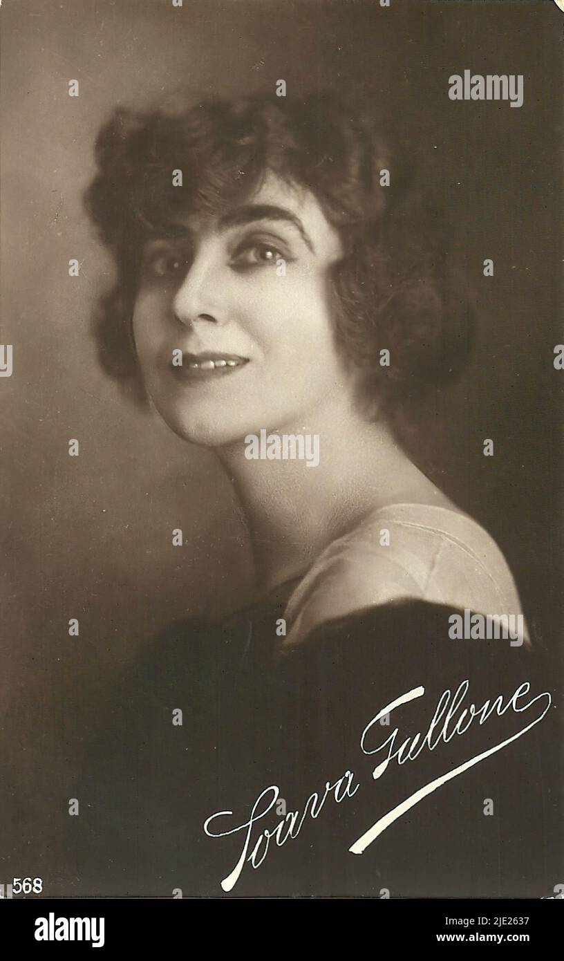 Portrait of Soava Gallone 004 - Italian silent cinema era actress Stock ...