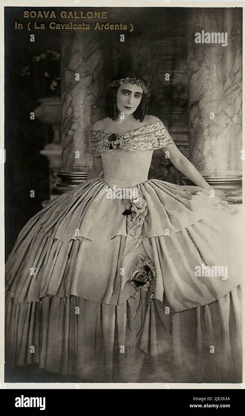 Portrait of Soava Gallone 003 - Italian silent cinema era actress Stock ...