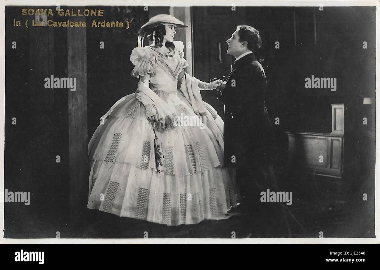 Portrait of Soava Gallone and Gabriel de Gravone in La cavalcata ...