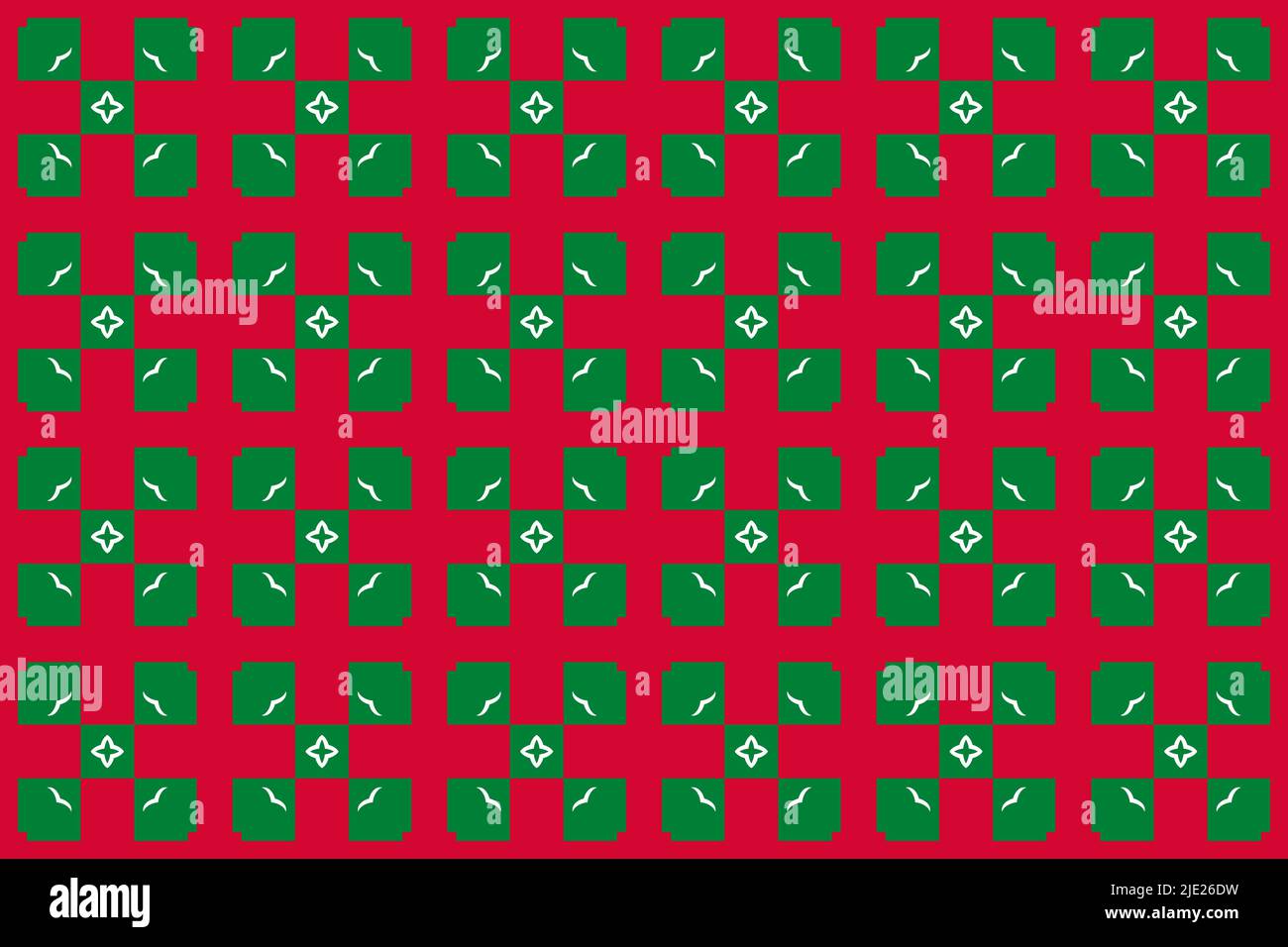 Geometric pattern in the colors of the national flag of Maldives. The ...