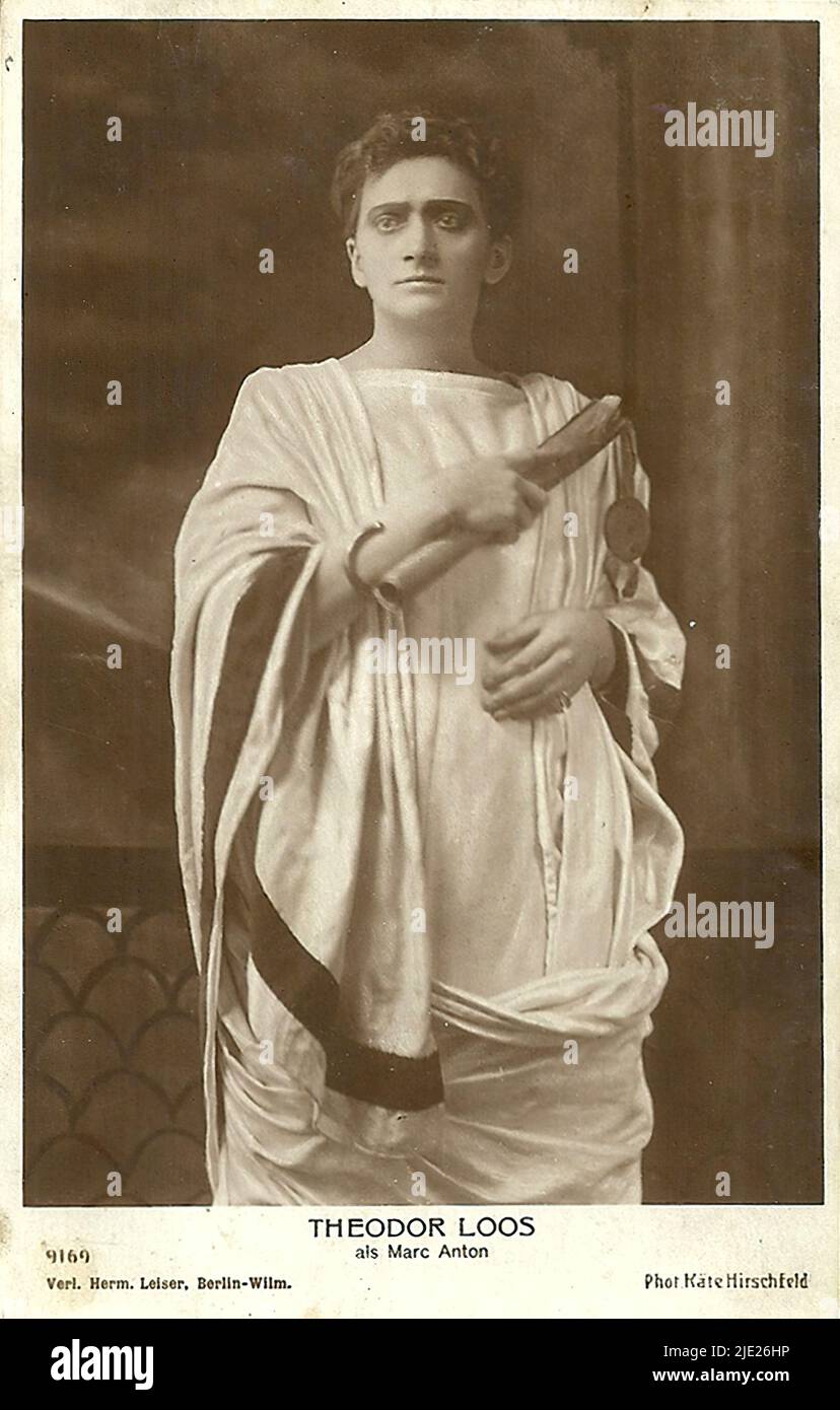 Portrait of Theodor Loos as Marc Anthony - German weimar era cinema ...