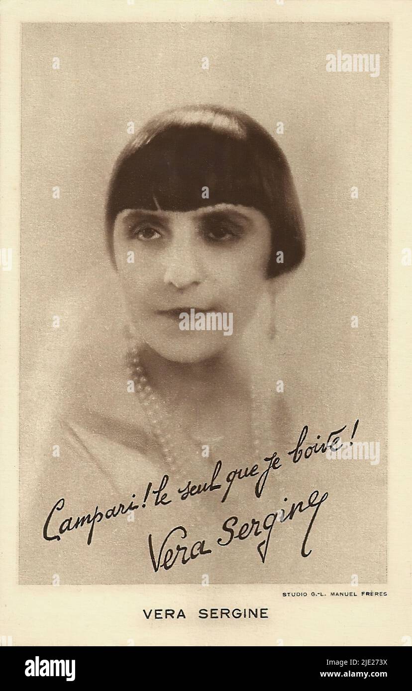 Portrait of Vera Sergine - French silent cinema era Stock Photo - Alamy