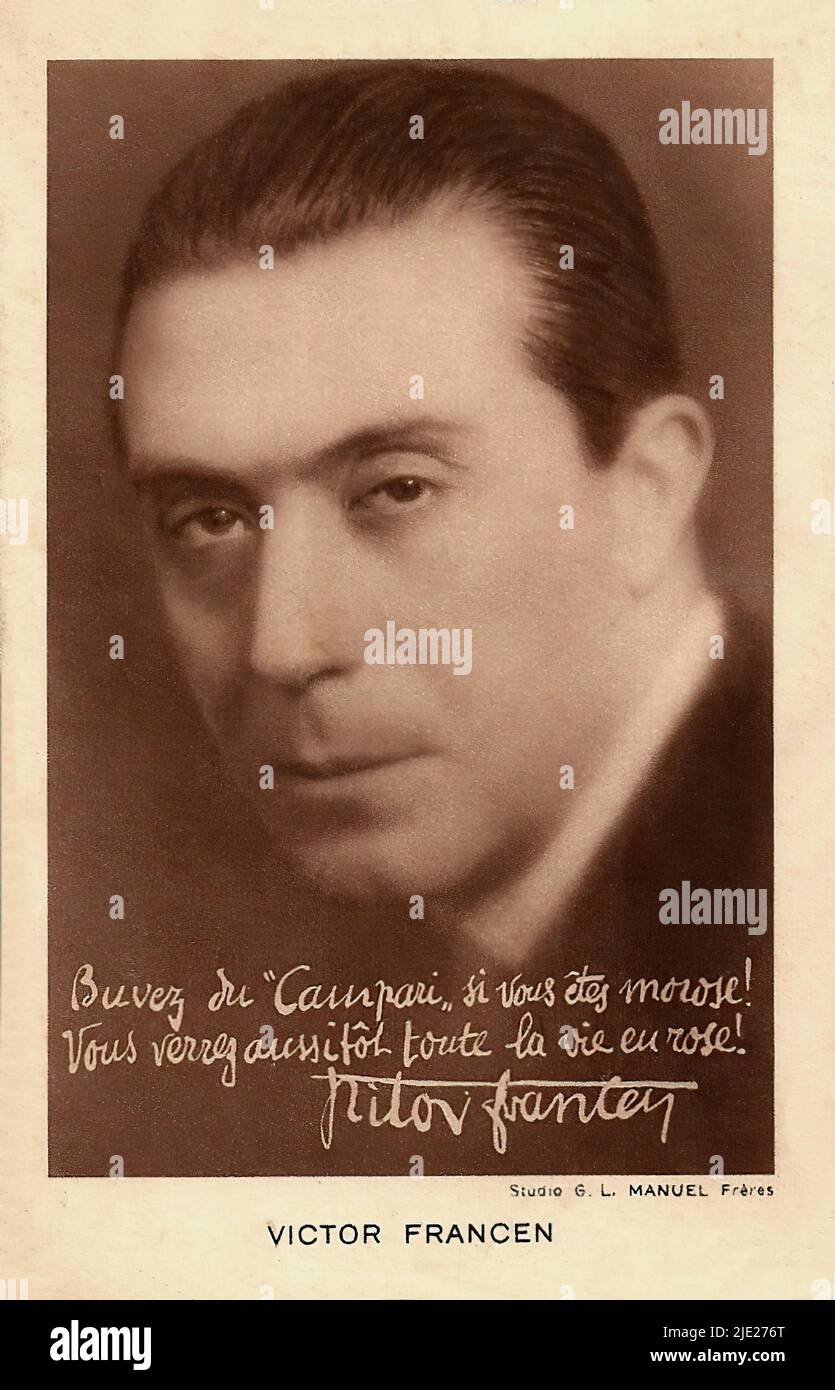 Portrait of Victor Francen - French silent cinema era Stock Photo - Alamy