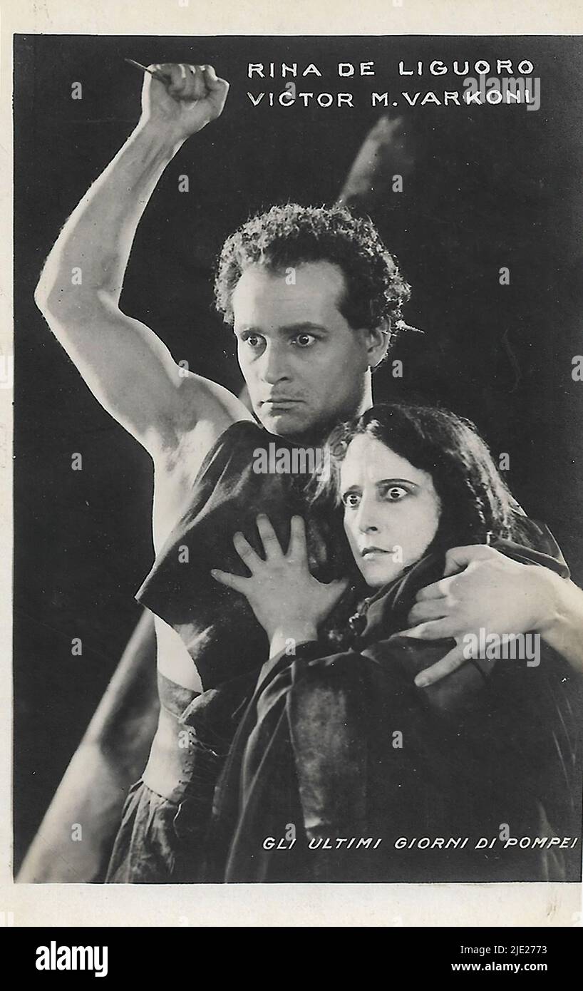 Portrait of Victor Varconi and Rina de Liguoro in Gli ultimi gorni di Pompei (1926) - Italian ...