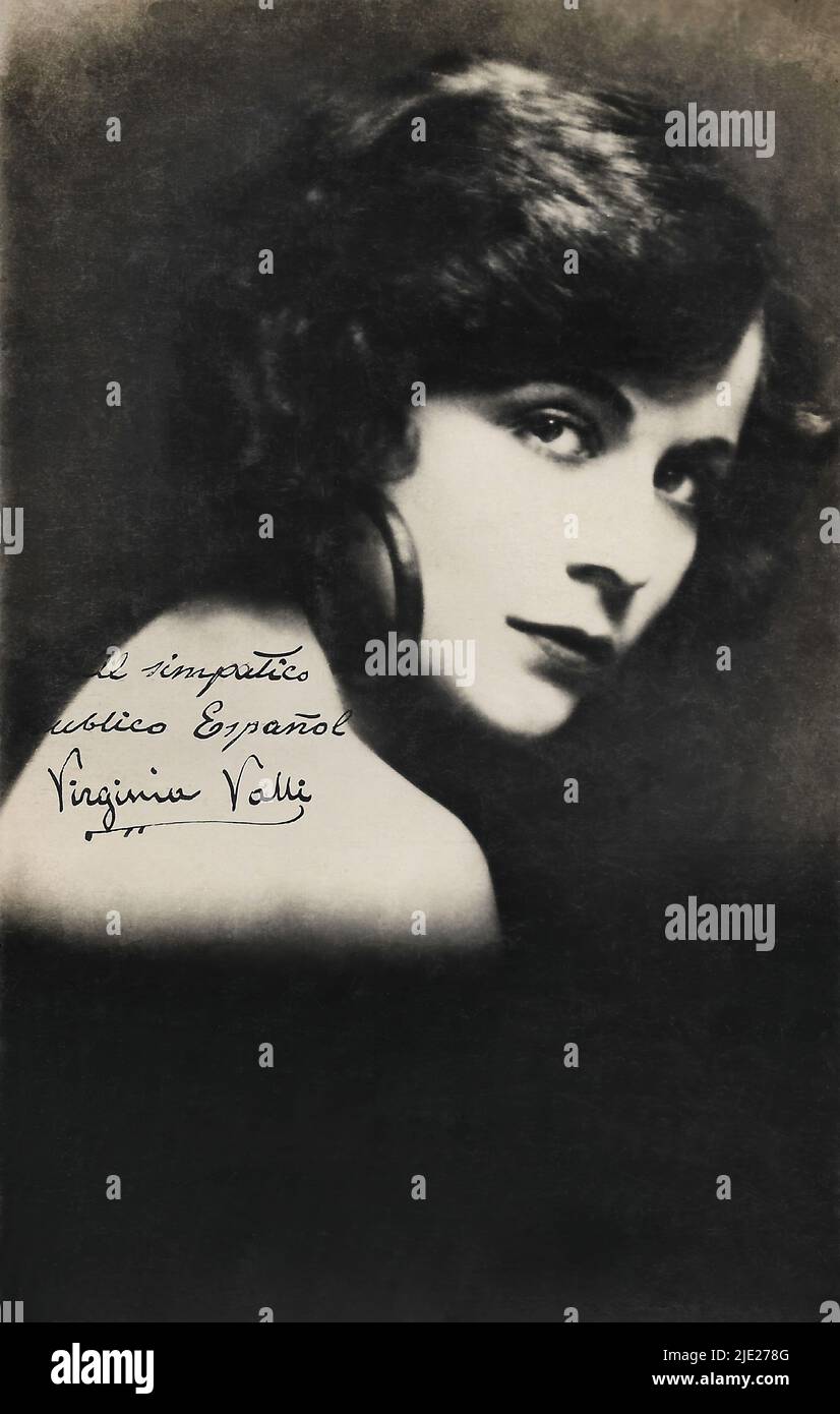 Portrait of Virginia Valli - Hollywood silent movie actress Stock Photo ...