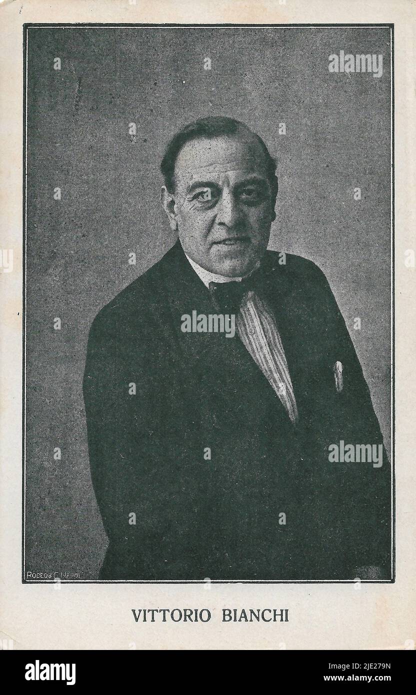 Portrait of Vittorio Bianchi - Italian silent cinema era actor Stock ...