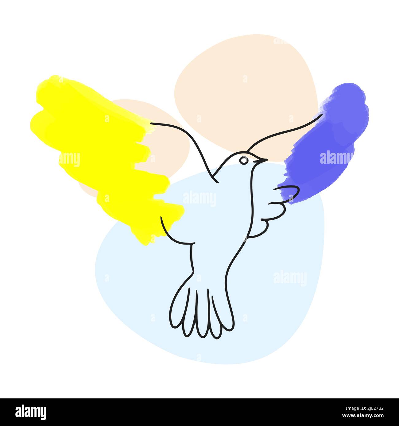 Dove, bird of peace, Ukrainian symbolism, Ukraine, country flag, blue ...