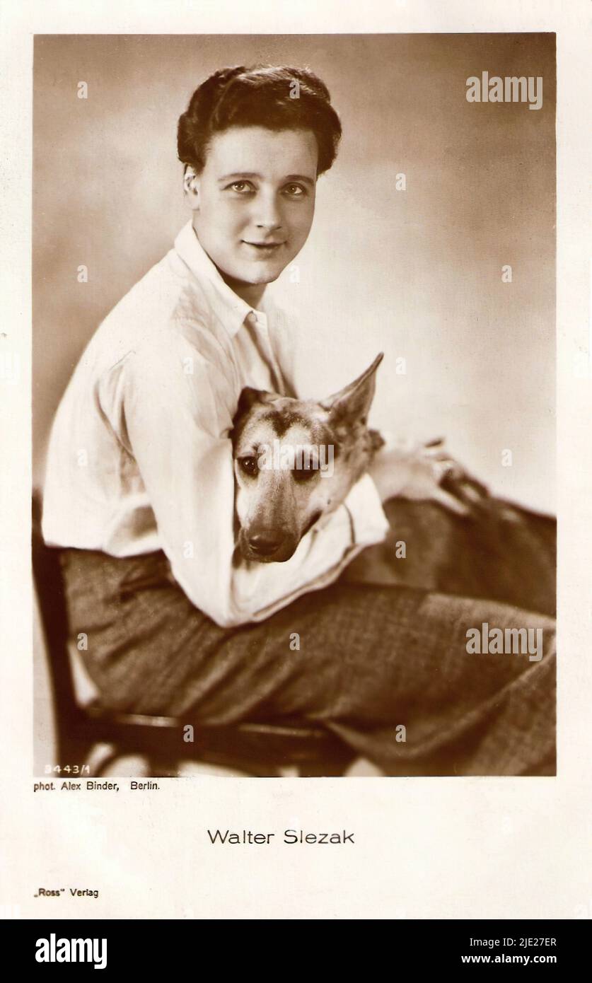 Portrait of Walter Slezak - German weimar era cinema (1918 - 1935 Stock Photo - Alamy