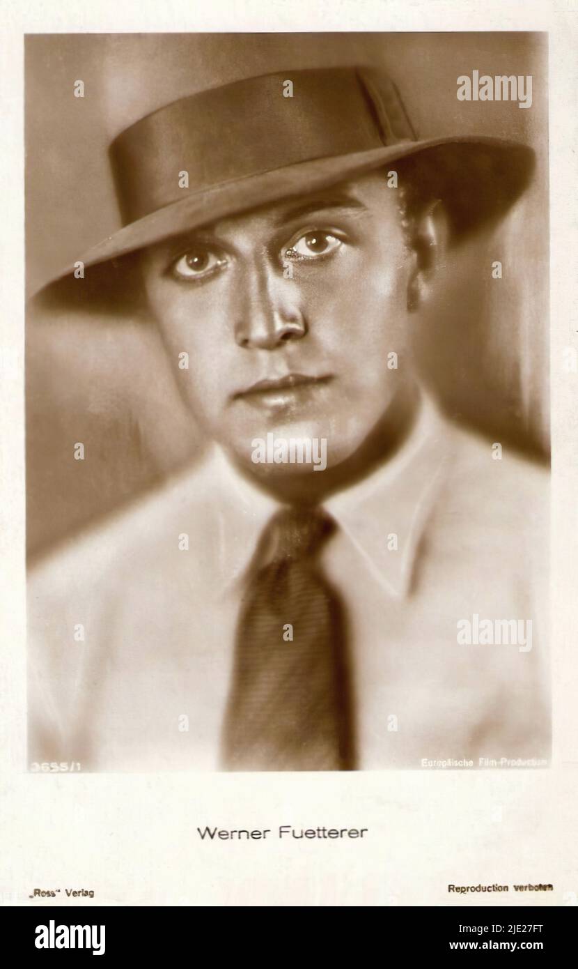 Portrait of Werner Fuetterer - German weimar era cinema (1918 - 1935 ...