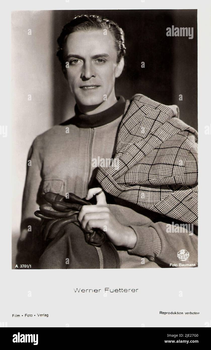Portrait of Werner Fuetterer - German Third Reich movie star Stock ...