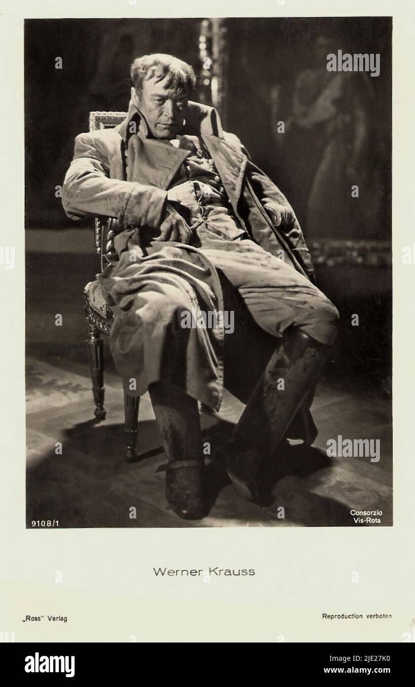 Portrait of Werner Krauss 001 - German Third Reich movie star Stock ...