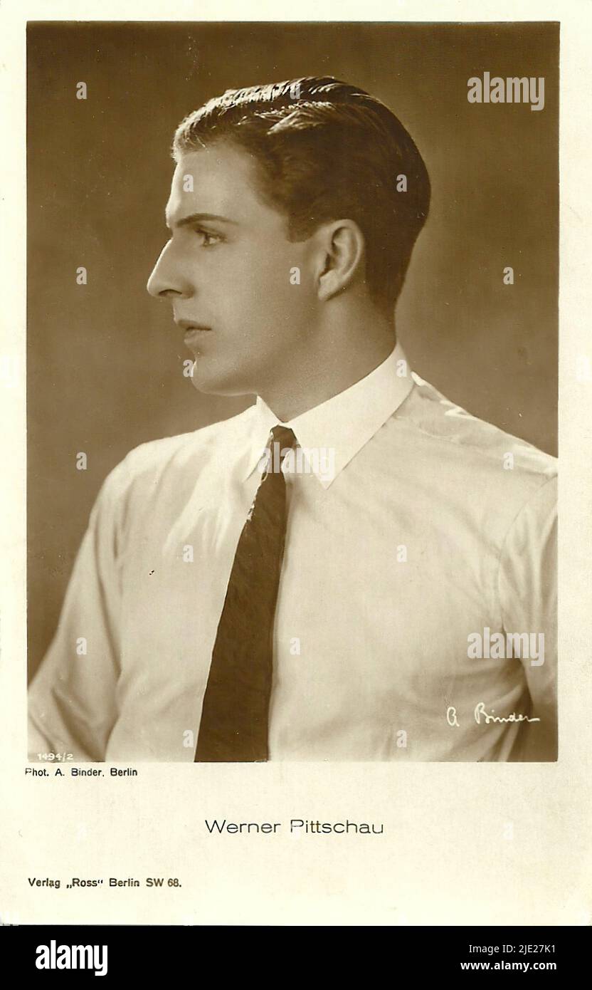Portrait of Werner Pittschau - German weimar era cinema (1918 - 1935 Stock Photo - Alamy