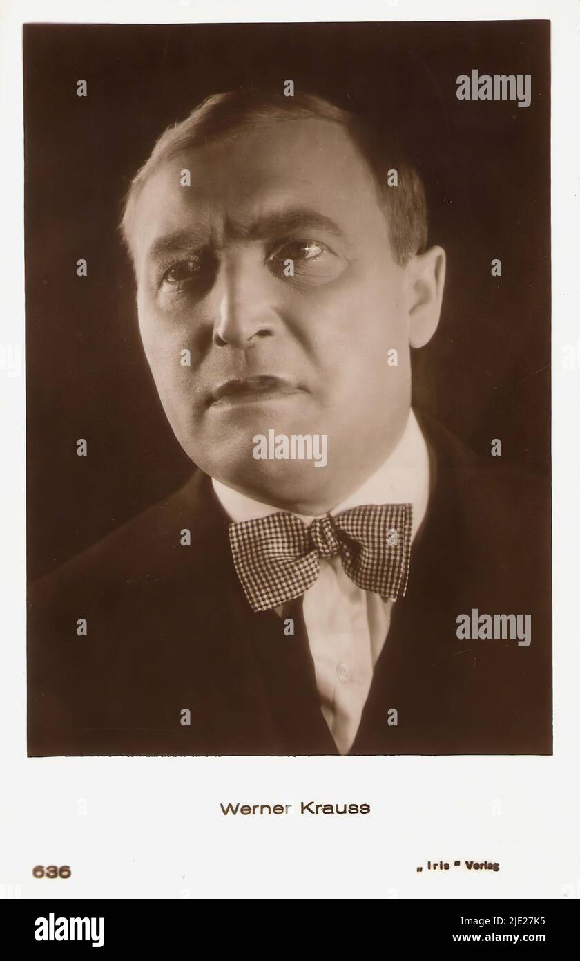 Portrait of Werner Krauss 001 - German weimar era cinema (1918 - 1935 Stock Photo - Alamy
