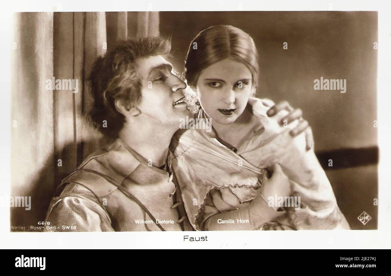 Portrait of Wilhelm Dieterle and Camilla Horn in Faust (1926) - German ...