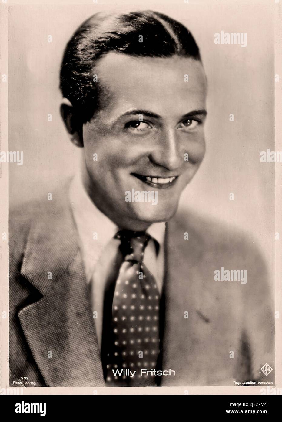 Portrait of Willy Fritsch 001 - German Third Reich movie star Stock Photo - Alamy