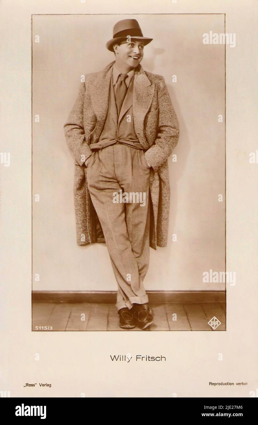 Portrait of Willy Fritsch - German weimar era cinema (1918 - 1935 Stock ...
