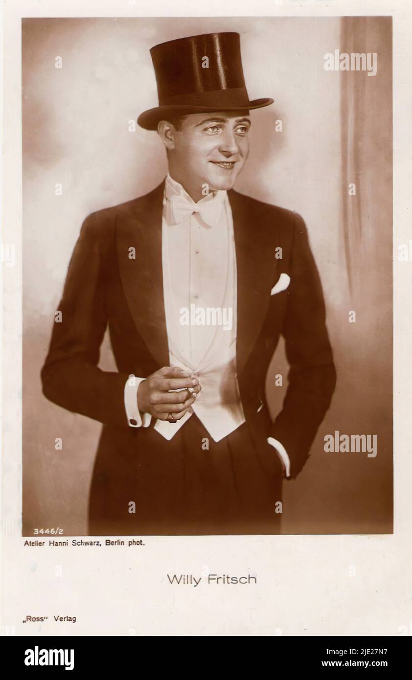 Portrait of Willy Fritsch 003 - German weimar era cinema (1918 - 1935 Stock Photo - Alamy