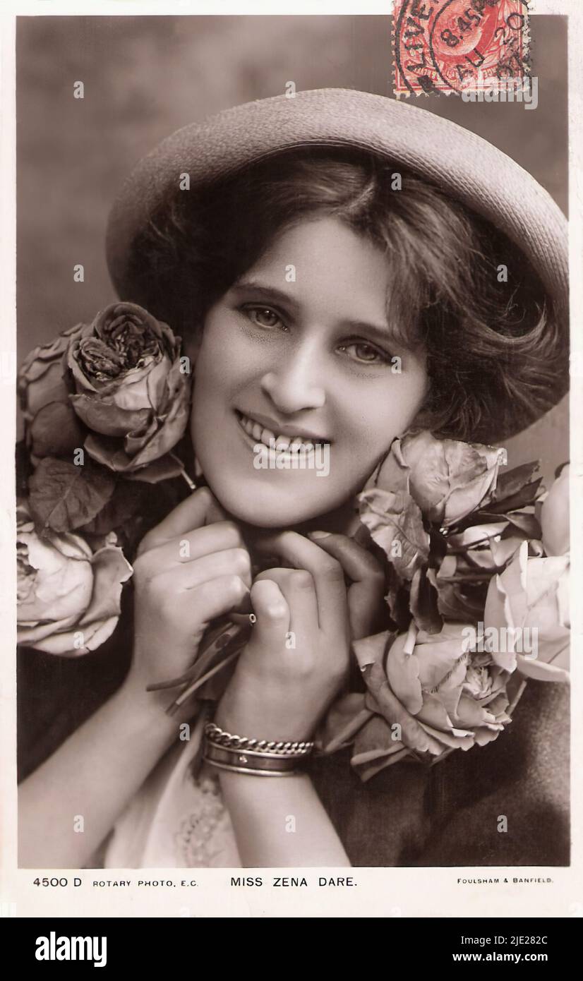 Portrait of Zena Dare 004 - British stage star of the Victorian and Edwardian era Stock Photo ...