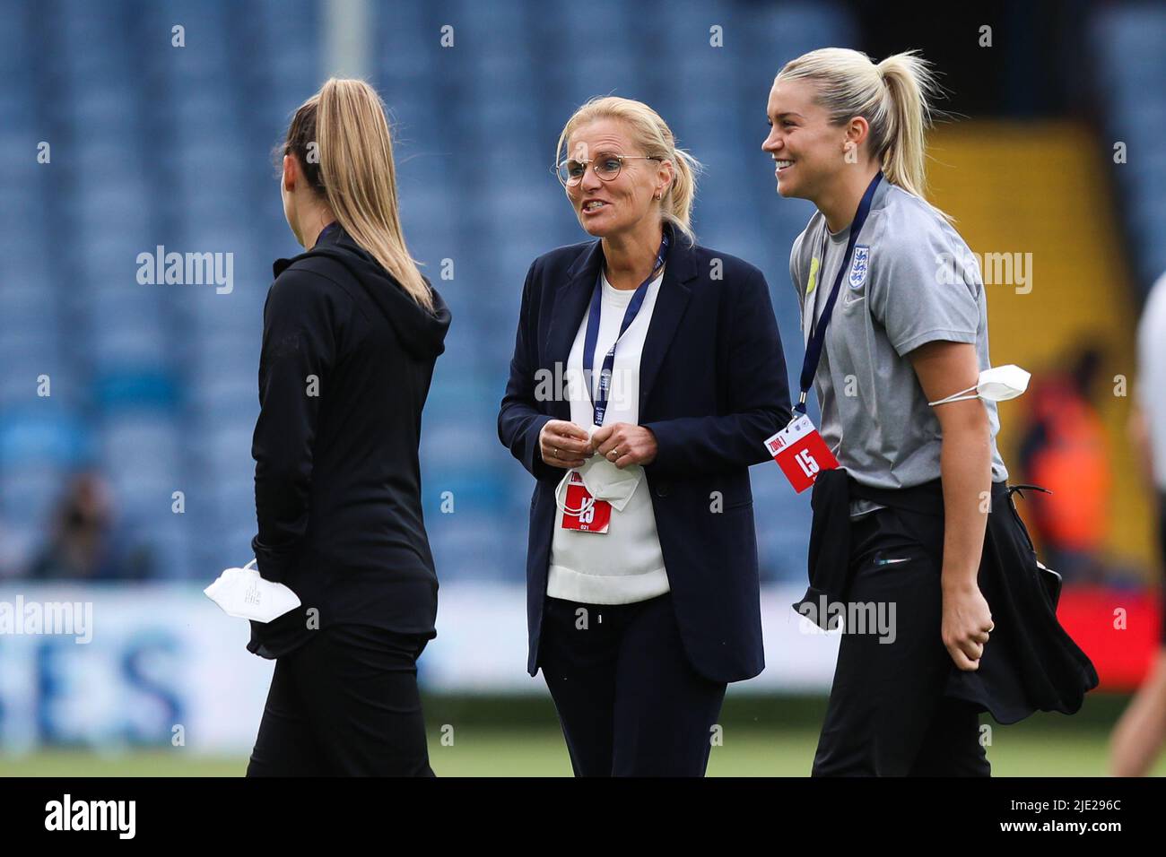 Leeds, England, 24th June 2022. Sarina Wiegman manager of England ...