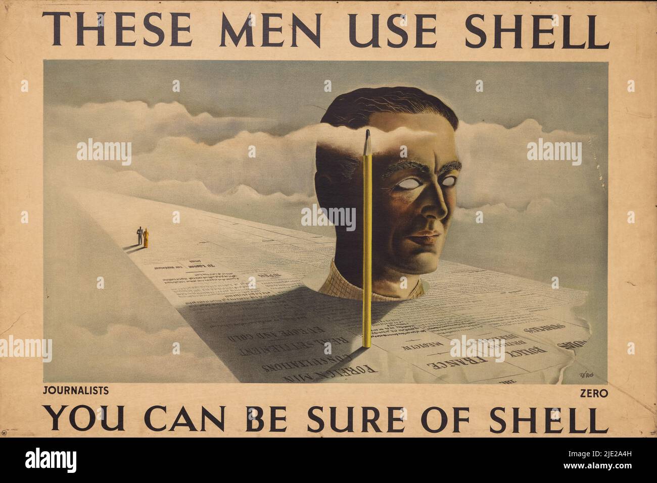 Vintage shell oil posters hi-res stock photography and images - Alamy