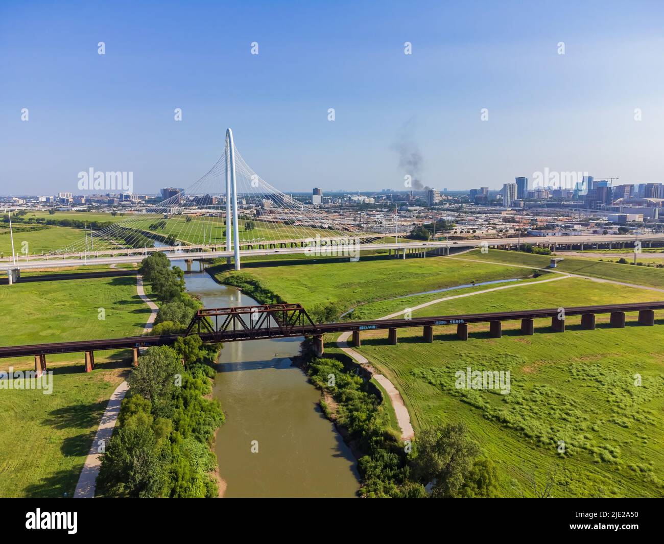 Aerial view of the Dallas downtown cityscape at Texas Stock Photo - Alamy