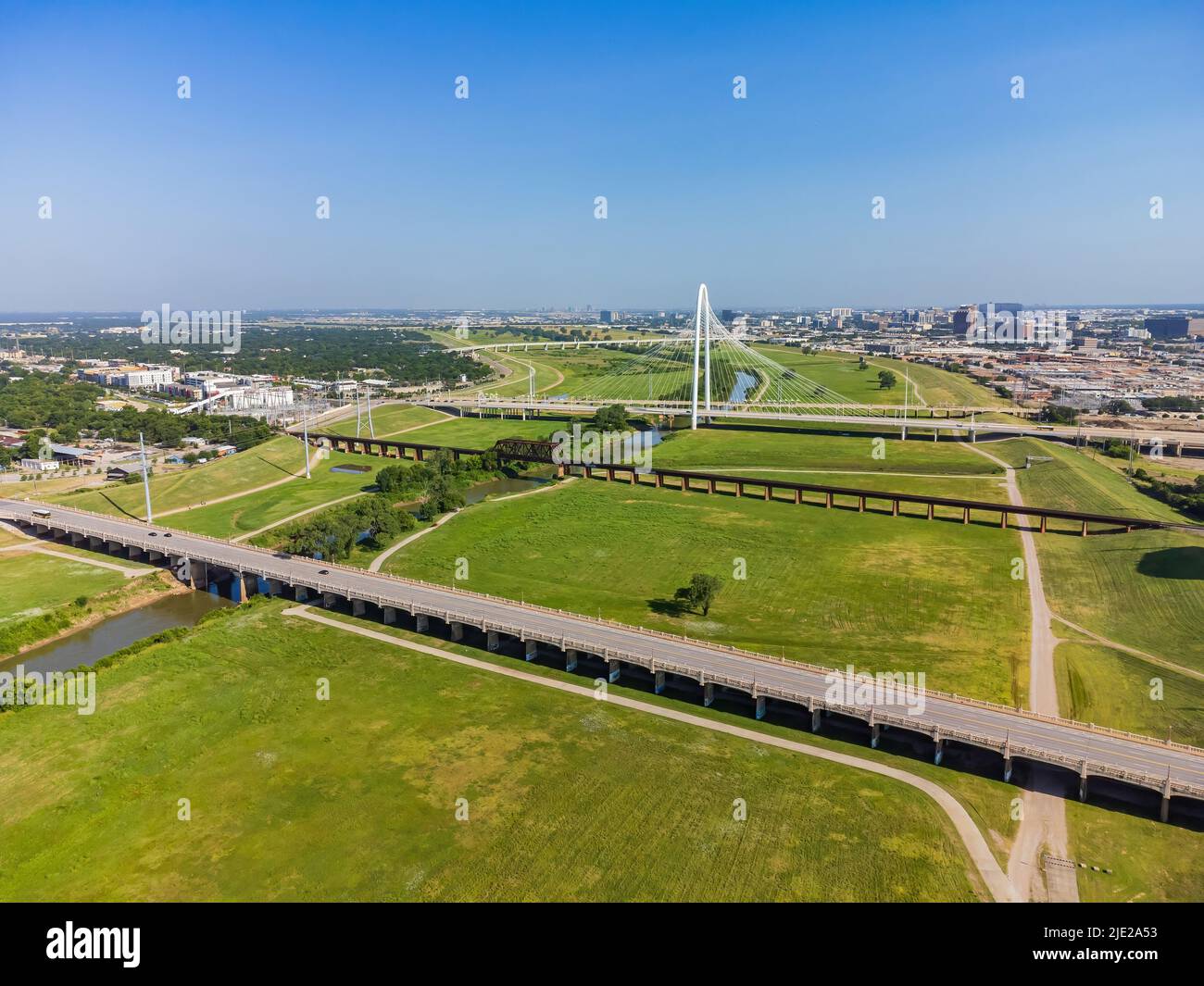 Aerial view of the Dallas downtown cityscape at Texas Stock Photo - Alamy