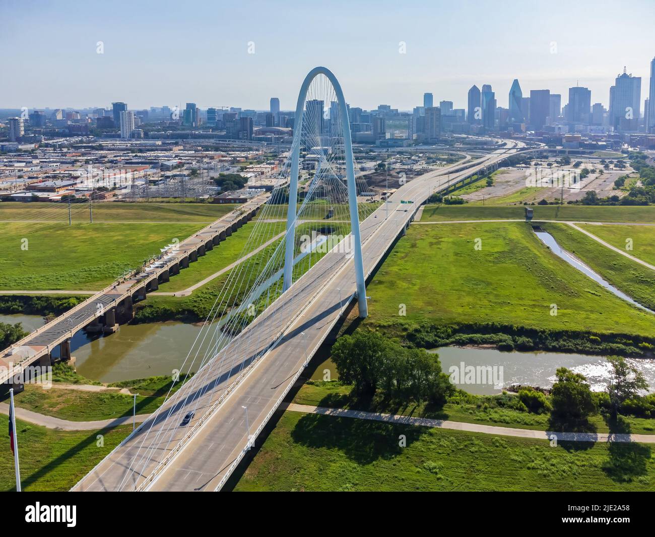 Aerial view of the Dallas downtown cityscape at Texas Stock Photo - Alamy