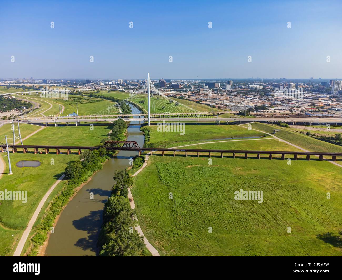 Aerial view of the Dallas downtown cityscape at Texas Stock Photo - Alamy