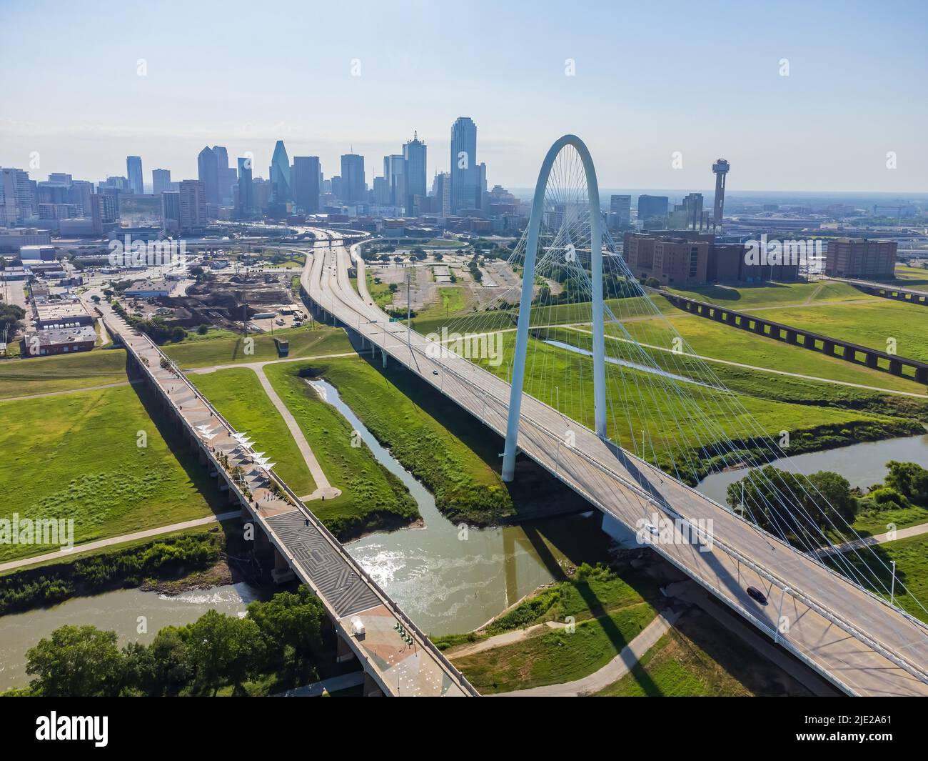 Aerial view of the Dallas downtown cityscape at Texas Stock Photo - Alamy