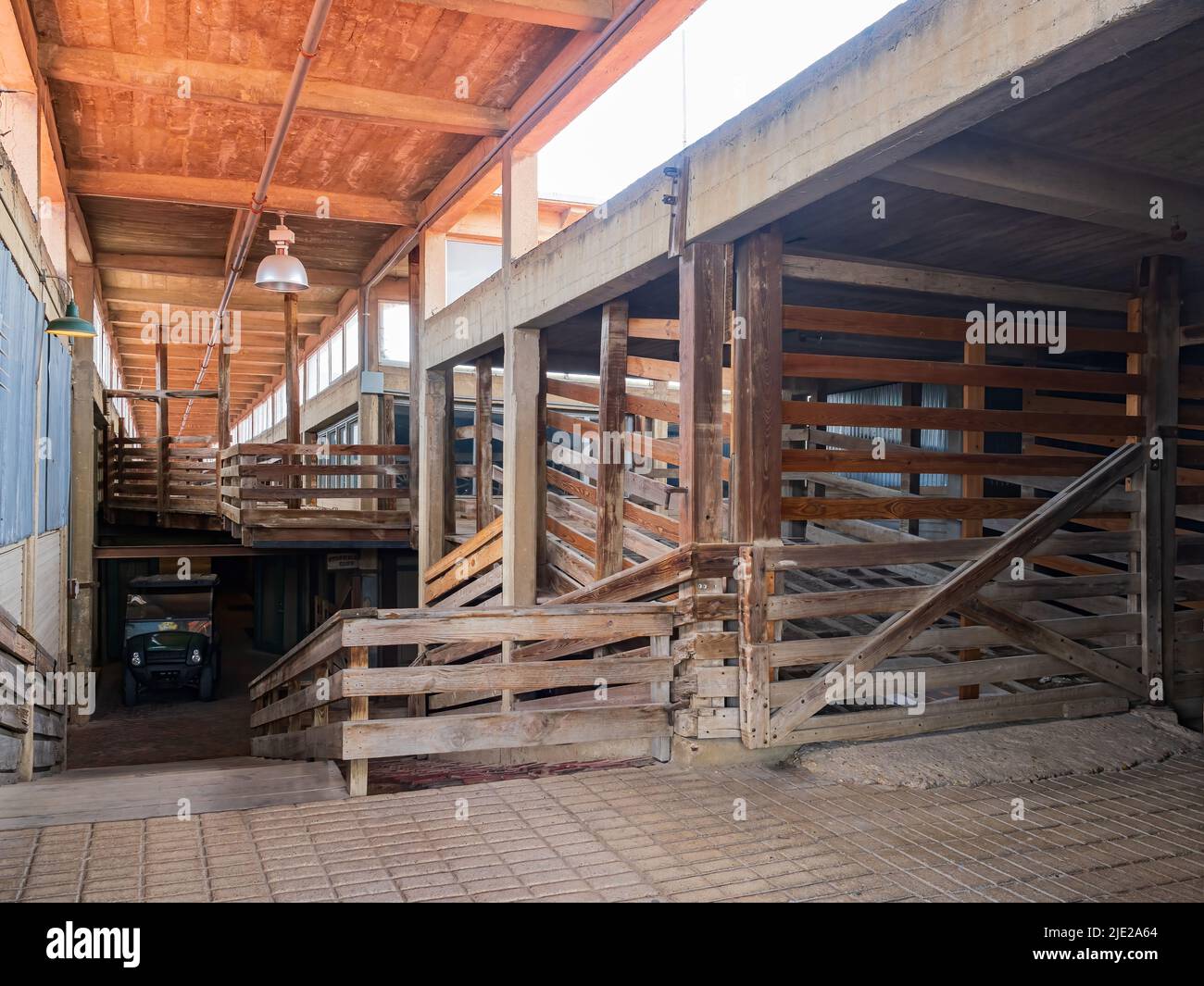 Sunny view of the hallway of Fort Worth Stockyards Station at Forth ...