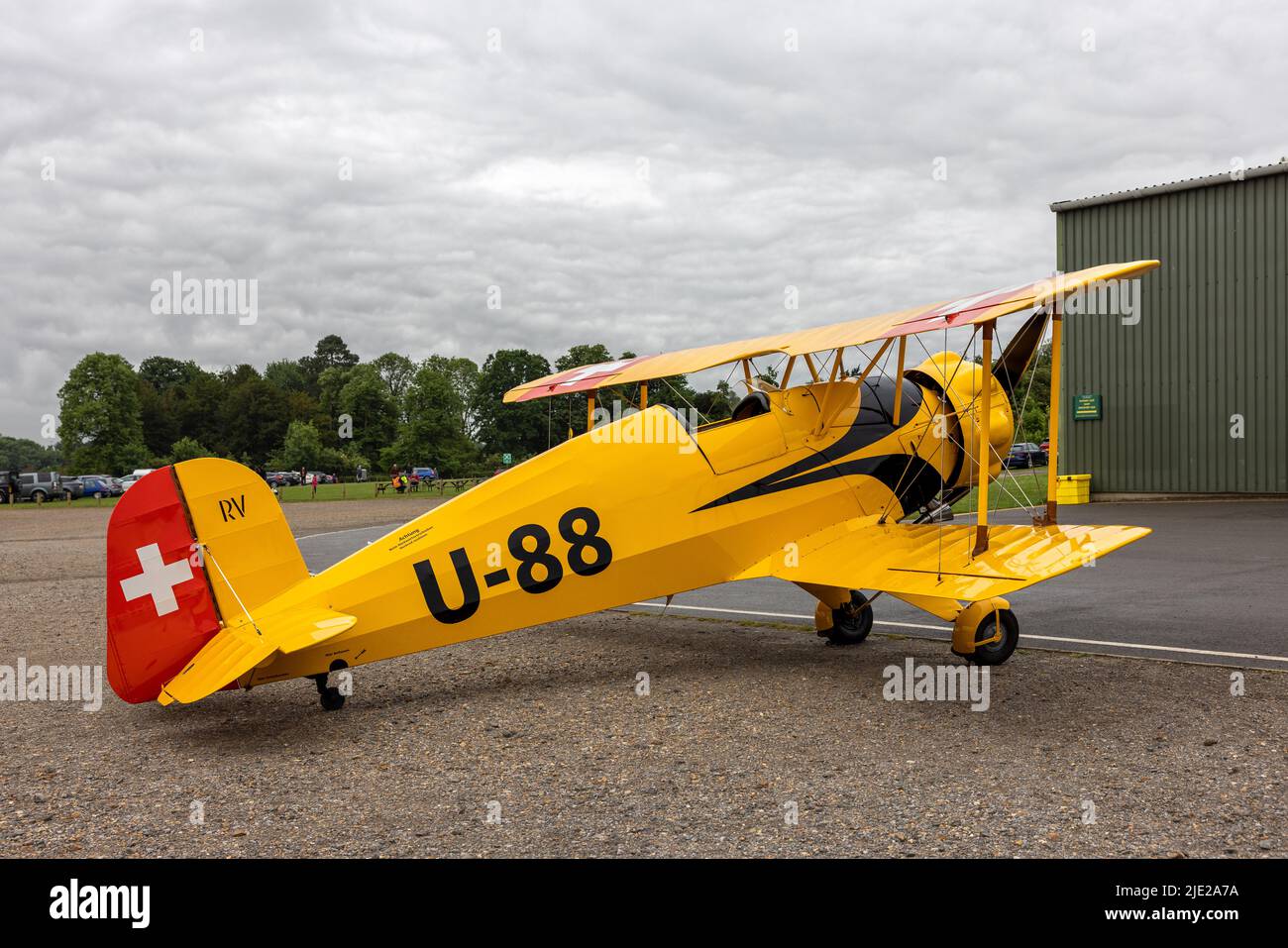 Bucker Bu.133C Jungmeister (D-EIIV) on static display at Shuttleworth ...