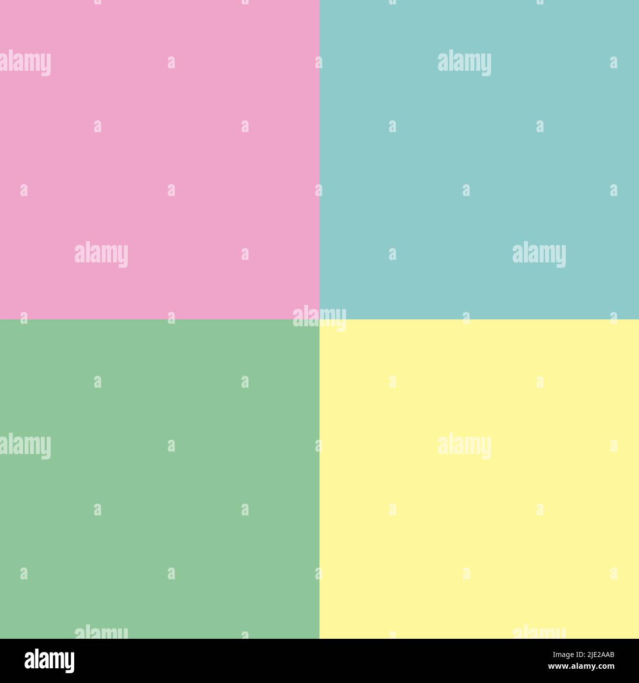 square mosaic of four pastels colors, in pink, blue, yellow and green ...