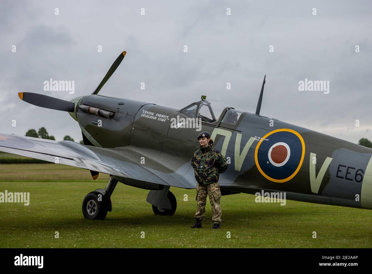 Supermarine Spitfire Mk Vc (EE602) on static display at Shuttleworth ...