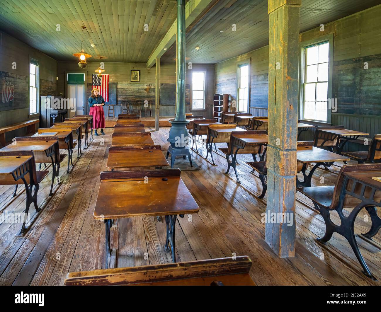 Texas, JUN 19 2022 - Interior view of the Renner School in Old City ...